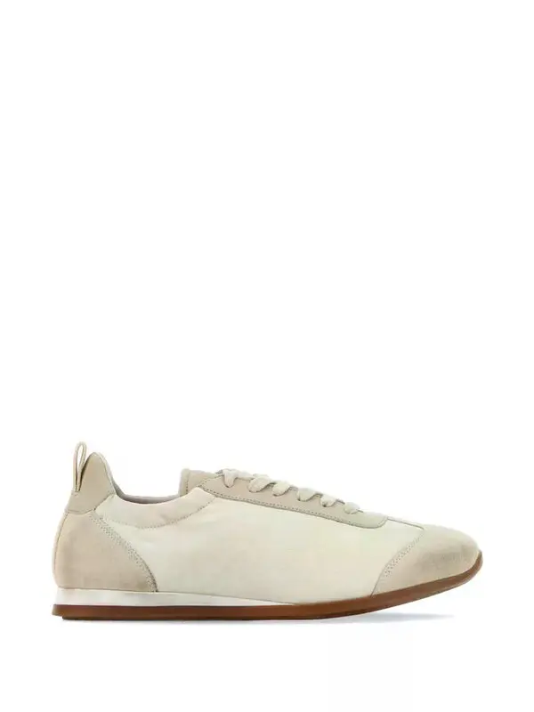 UMA WANG Panelled Suede-trim Sneakers - Neutrals