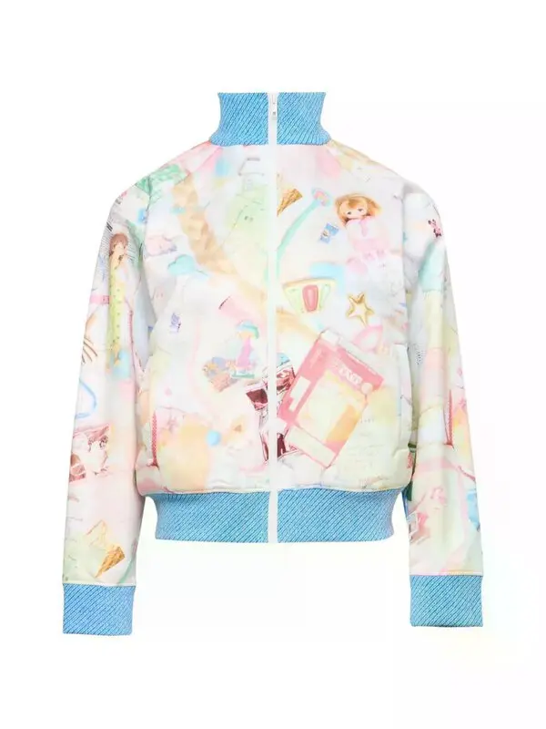 Ashley Williams Graphic-print High-neck Jacket - White