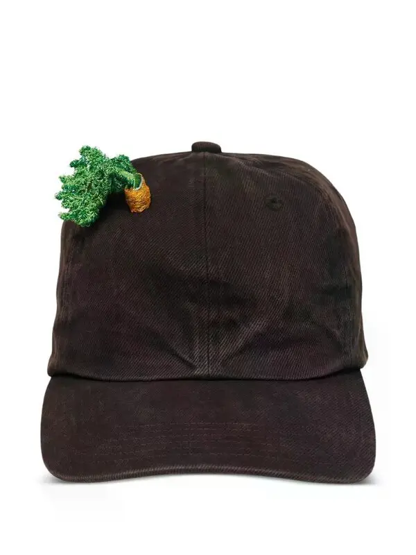 DOUBLET Mud-dyed Carrot Cap - Brown