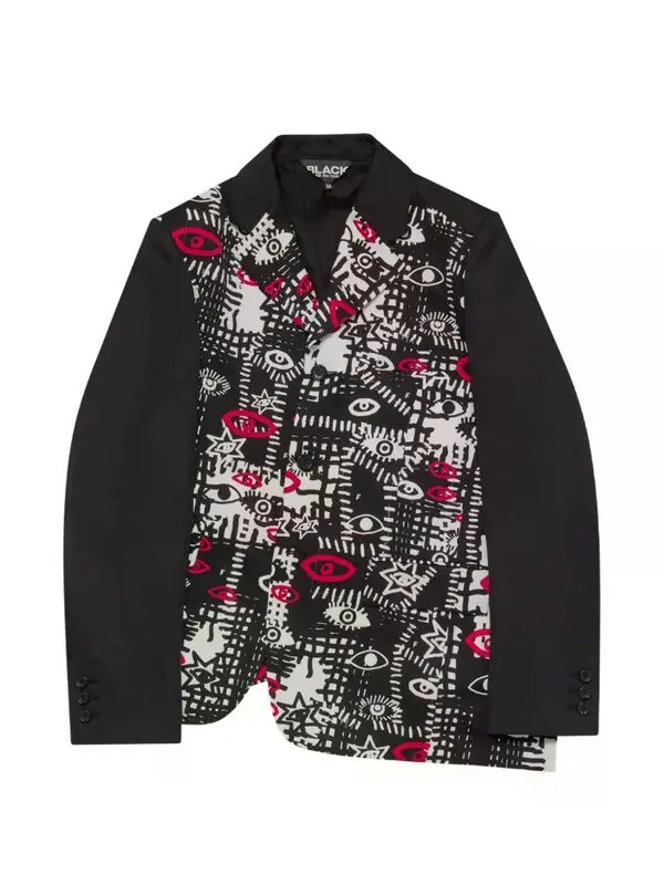 Comme Des Garçons Filip Pagowski Graphic-print Blazer - Black