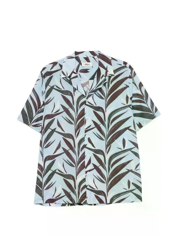 Altea Leaf-print Short-sleeve Shirt