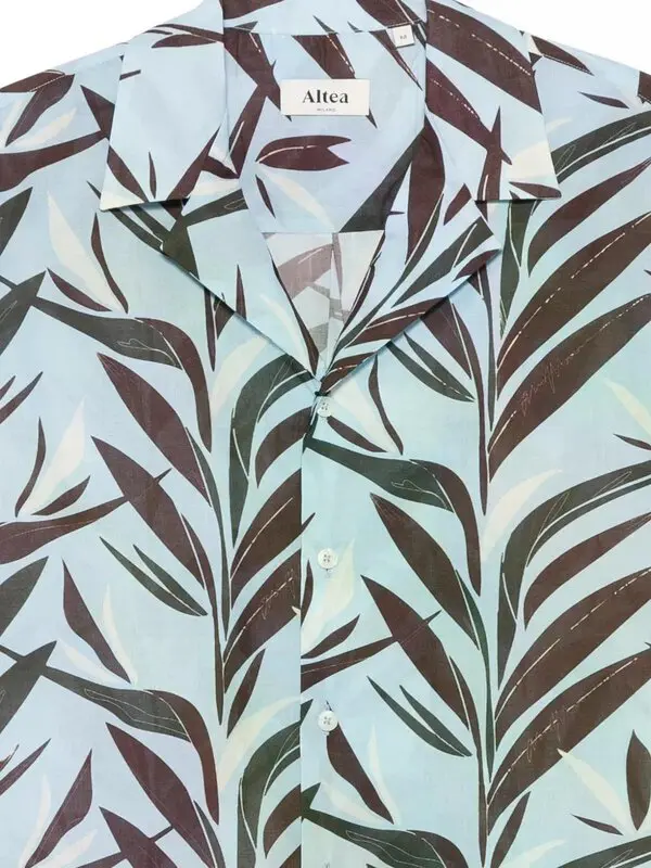 Altea Leaf-print Short-sleeve Shirt