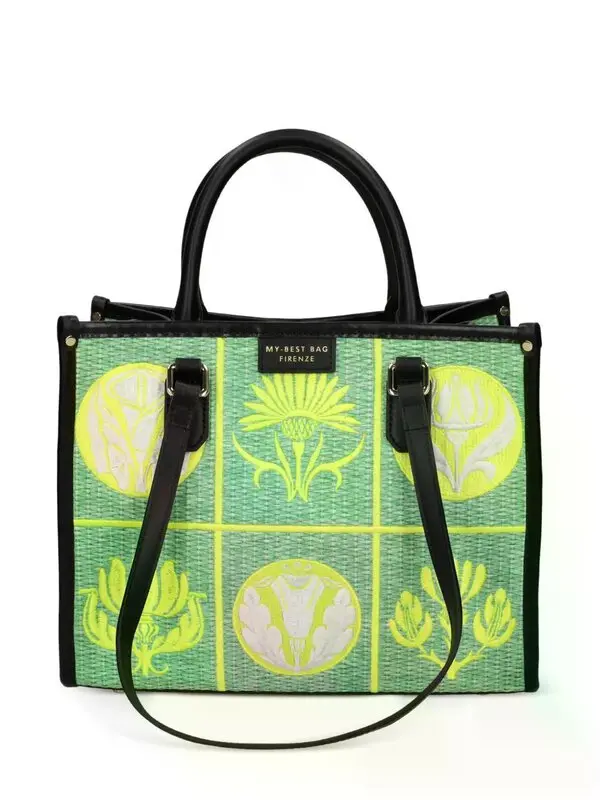 MY BEST BAG FIRENZE Embroidered Tote Bag - Green