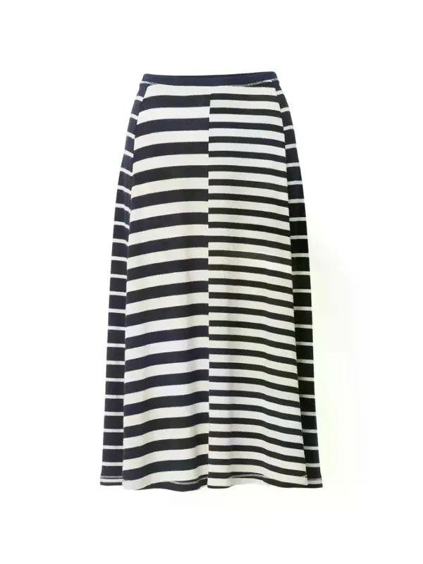 Rag & Bone Stripe-pattern Knitted Skirt - Blue