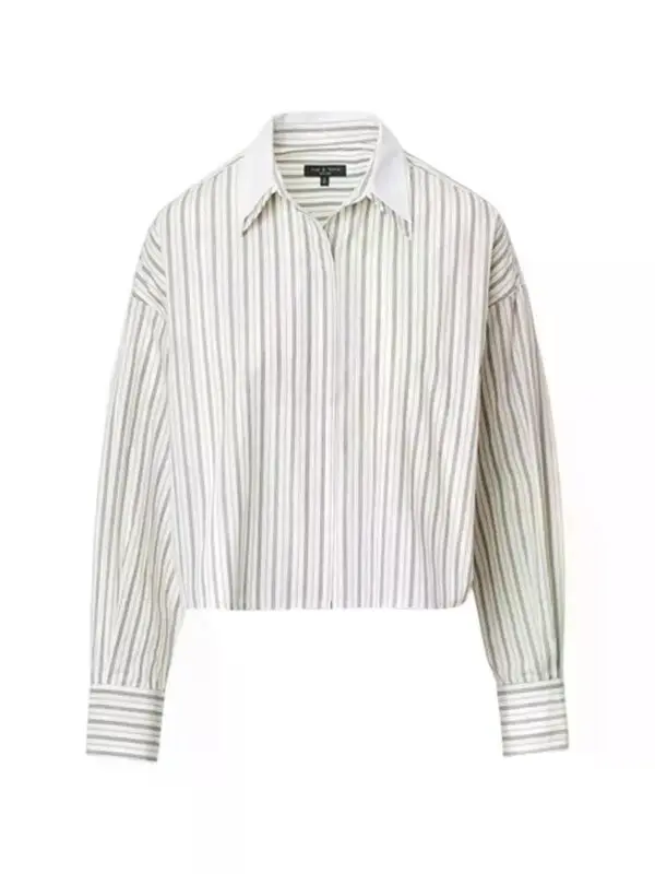 Rag & Bone Marin Striped Layered Shirt - Neutrals