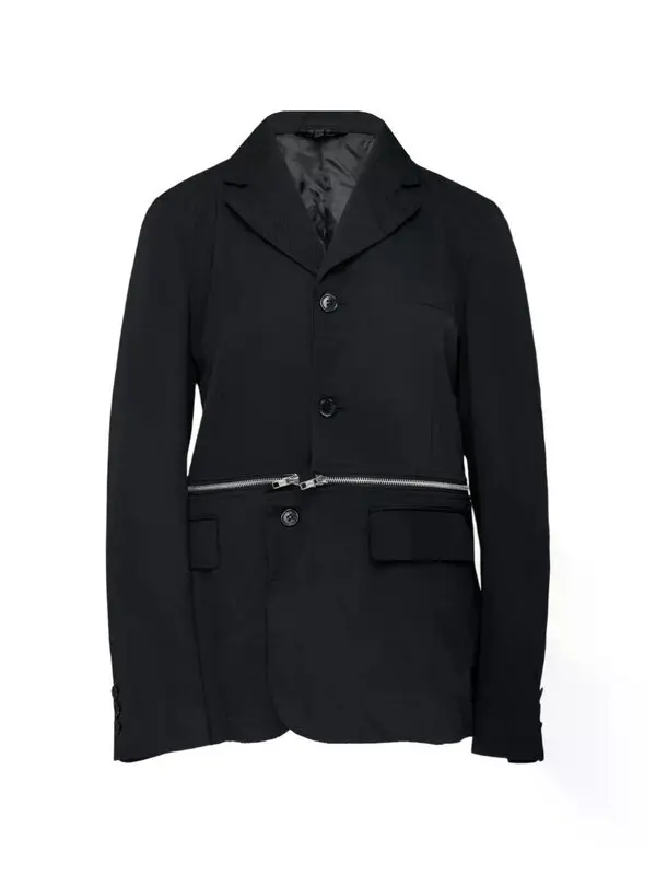Comme Des Garçons Zip-detail Blazer - Black