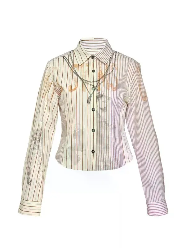 Andersson Bell Trompe-l'oeil Chain-embellished Shirt - Neutrals