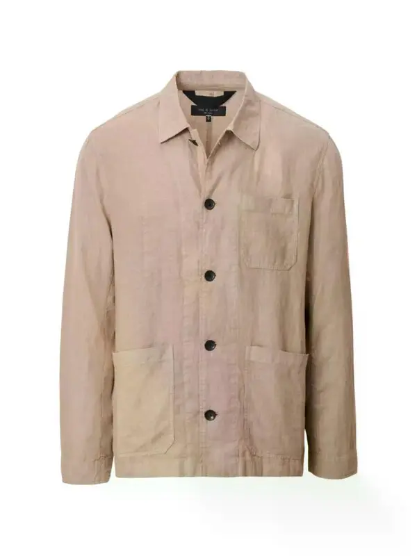 Rag & Bone Evan Linen Shirt Jacket - Neutrals