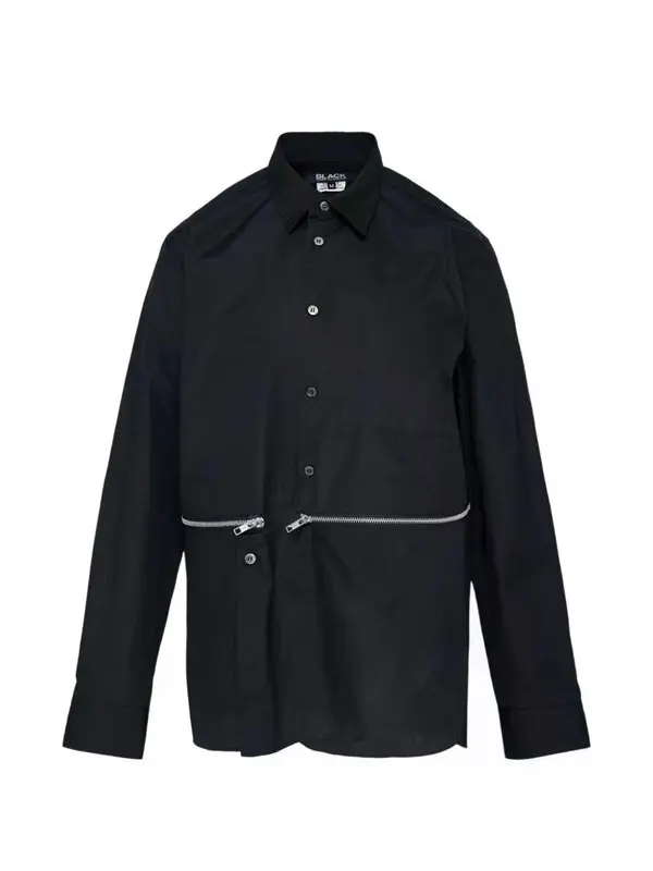 Comme Des Garçons Zip-detail Oversized Shirt - Black