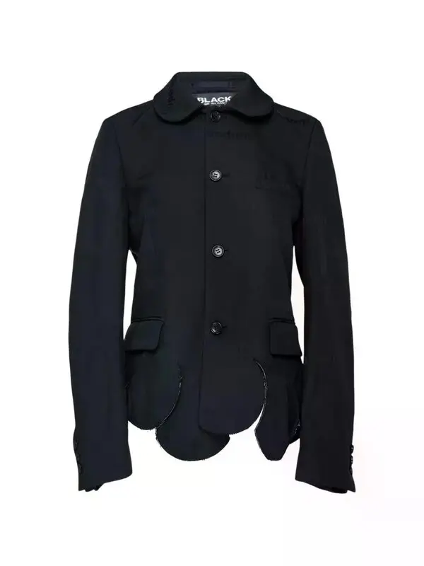 Comme Des Garçons Scalloped-hem Jacket - Black