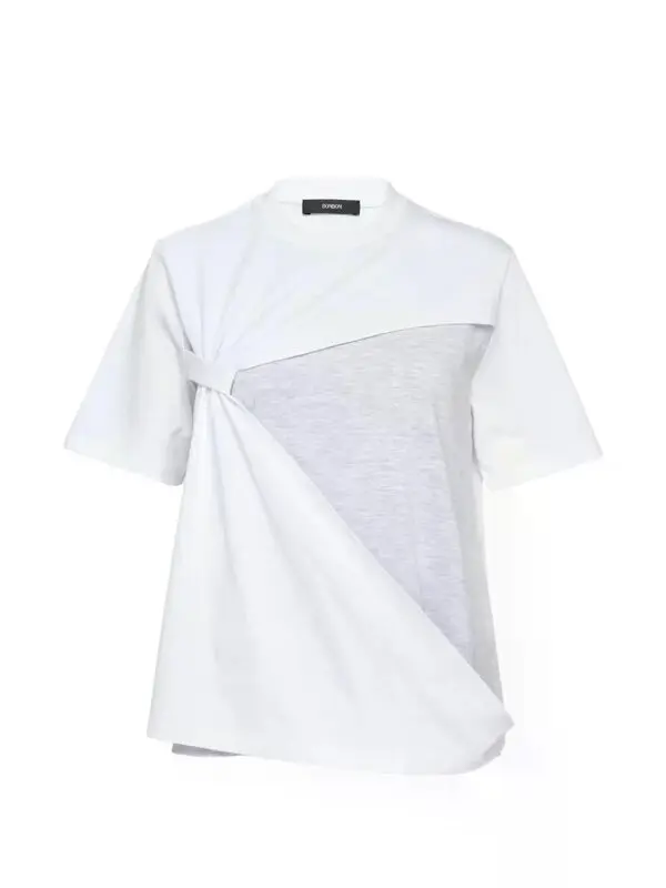 BONBOM Asymmetric Wrap T-shirt - White