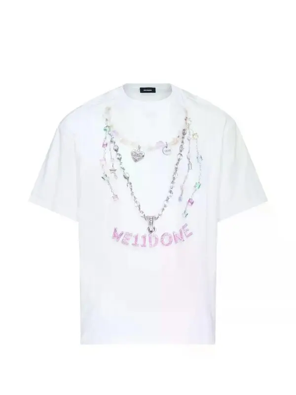We11Done Necklace Print T-shirt - White