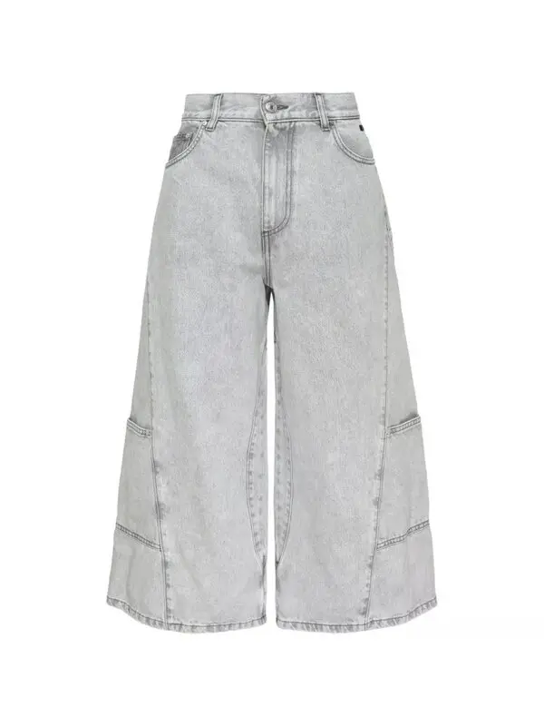 MSGM Acid Wash Cargo Shorts - Grey