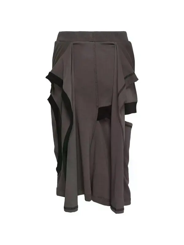 OPEN YY Color-block Cutout Midi Skirt