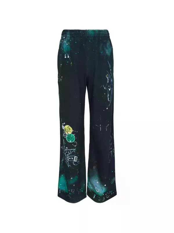 We11Done Trompe-l'oeil Printed Track Pants - Black