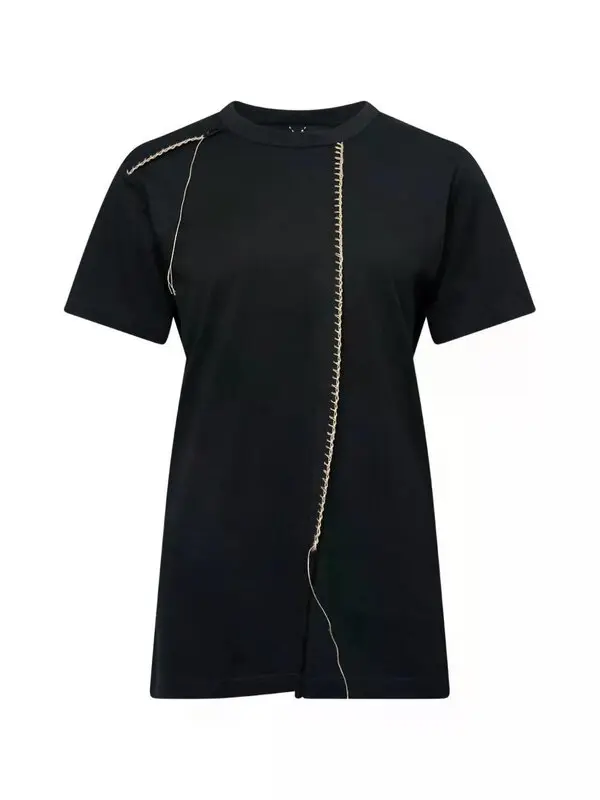 Y’s Stitch-detail T-shirt - Black