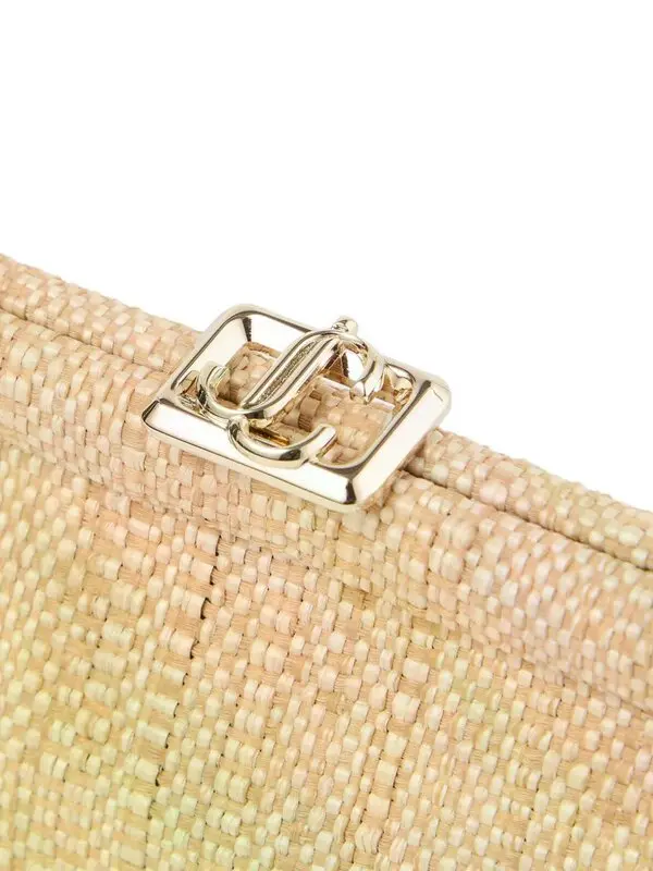 JIMMY CHOO Skylar Logo-plaque Clutch - Neutrals