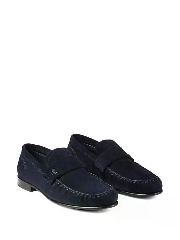 JIMMY CHOO Ellis Suede Loafers - Blue