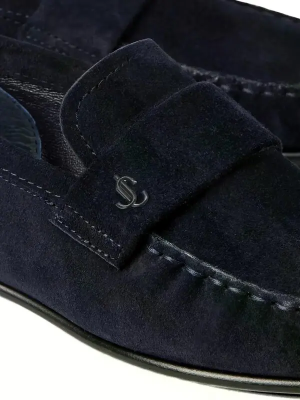 JIMMY CHOO Ellis Suede Loafers - Blue