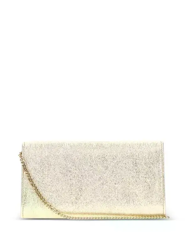 JIMMY CHOO Brilliance Fabric Clutch Bag With Chain Strap - Gold