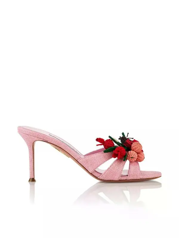 AQUAZZURA Botanica Heeled Sandals - Pink