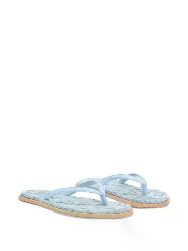 Ermanno Scervino Lace-embellished Sandals - Blue