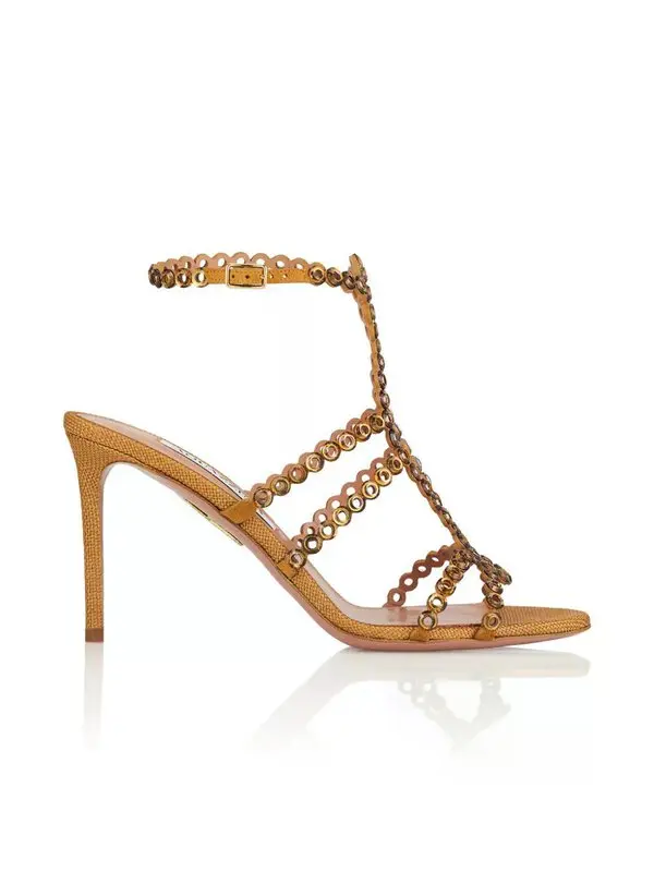 AQUAZZURA Moon Crush Heeled Sandals - Brown