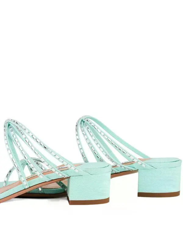 AQUAZZURA Tell Me Crystal Sandals - Blue