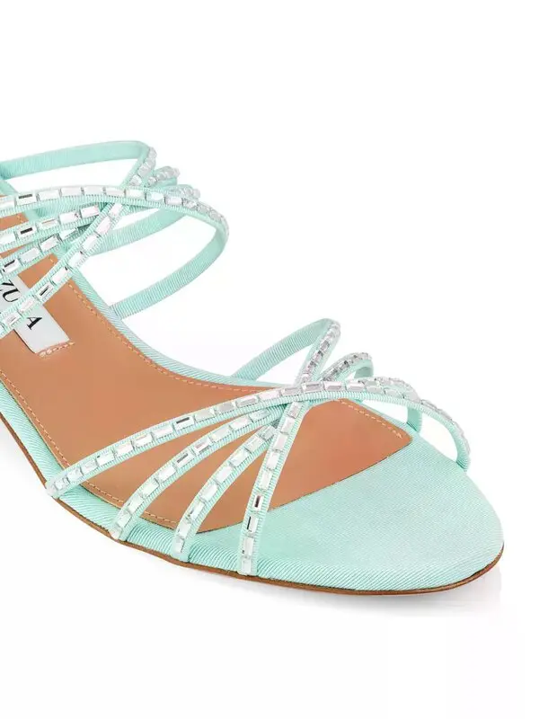 AQUAZZURA Tell Me Crystal Sandals - Blue
