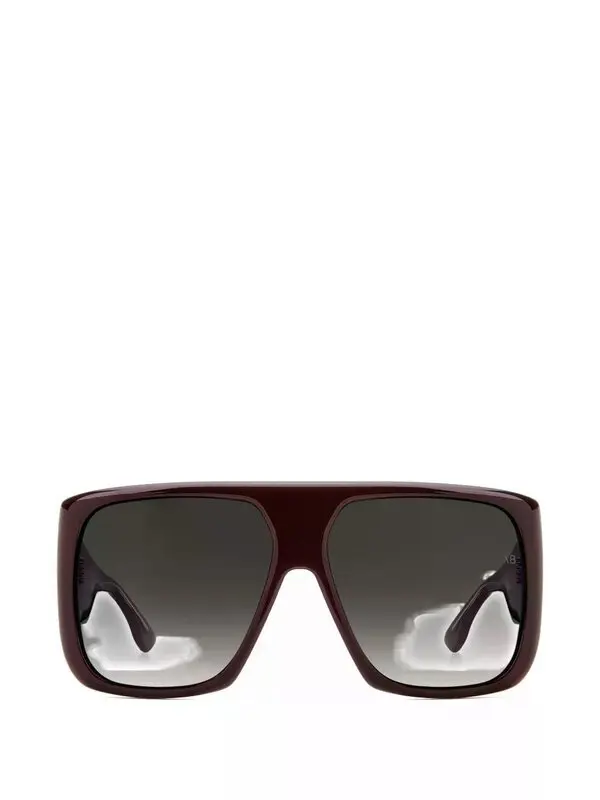Victoria Beckham Oversized Geometric-frame Sunglasses - Red