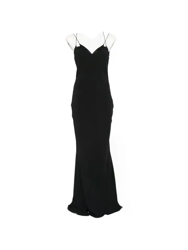 TOM FORD Double-strap Bias-cut Dress - Black