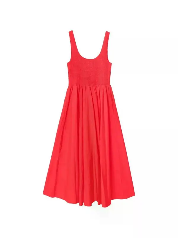 Xirena Florence Smocked Midi Dress - Red