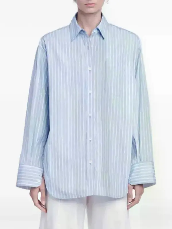 Maria Mcmanus Striped A-line Tunic Shirt - Blue