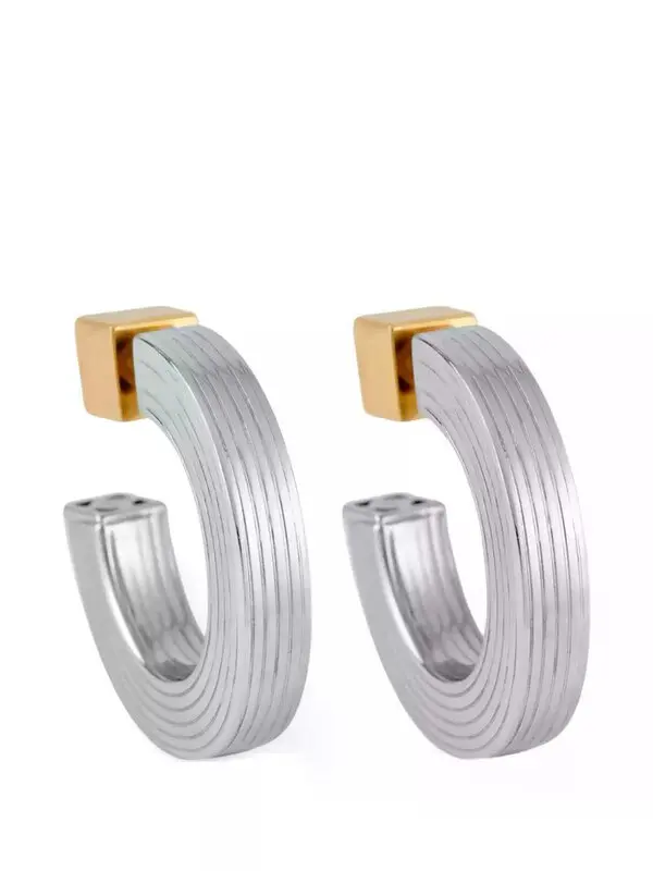 IVI Slim Signore Hoop Earrings - Silver