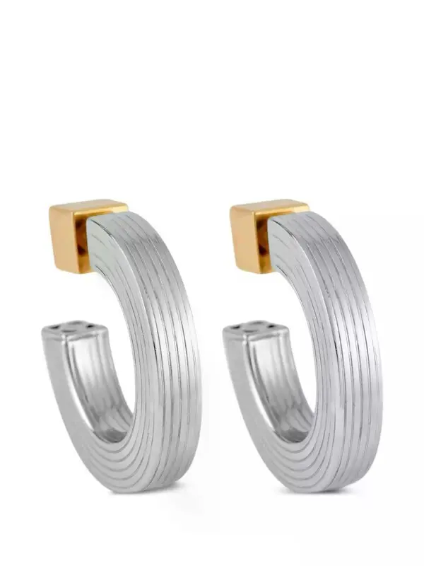 IVI Slim Signore Hoop Earrings - Silver