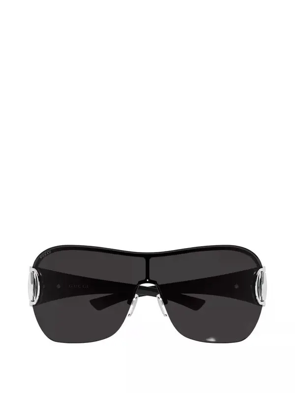Gucci Horsebit Shield-frame Sunglasses - Black