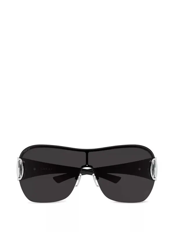 Gucci Horsebit Shield-frame Sunglasses - Black