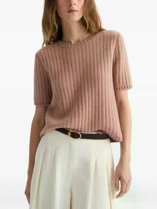 TWP Audrey Ribbed-knit Sweater - Pink