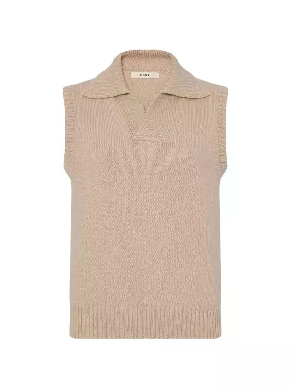 6397 Knitted Polo Vest