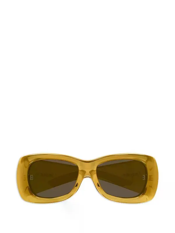 Saint Laurent Rectangle-frame Sunglasses - Yellow