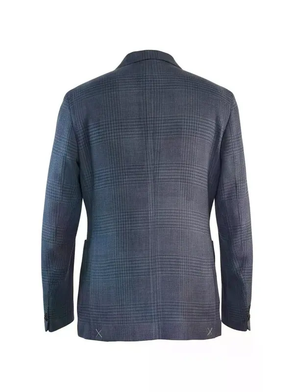 Eleventy Plaid Notch-lapel Blazer