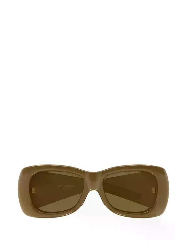 Saint Laurent Rectangle-frame Sunglasses - Brown