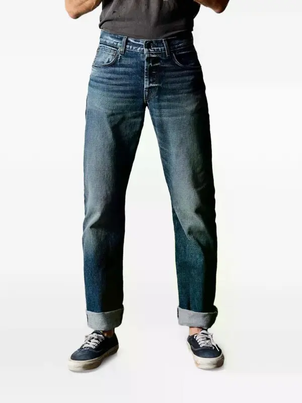 IMOGENE + WILLIE Henry Stone-washed Selvage Jeans