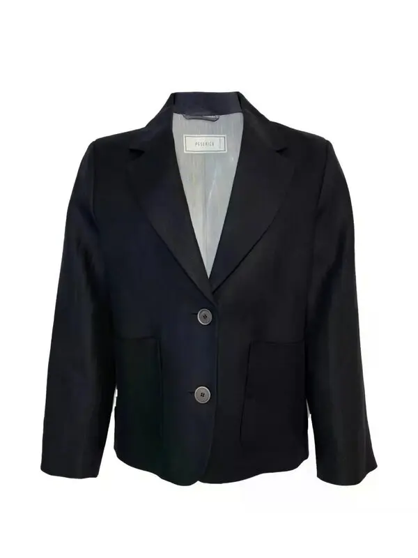 Peserico Linen Notched-lapel Jacket - Black