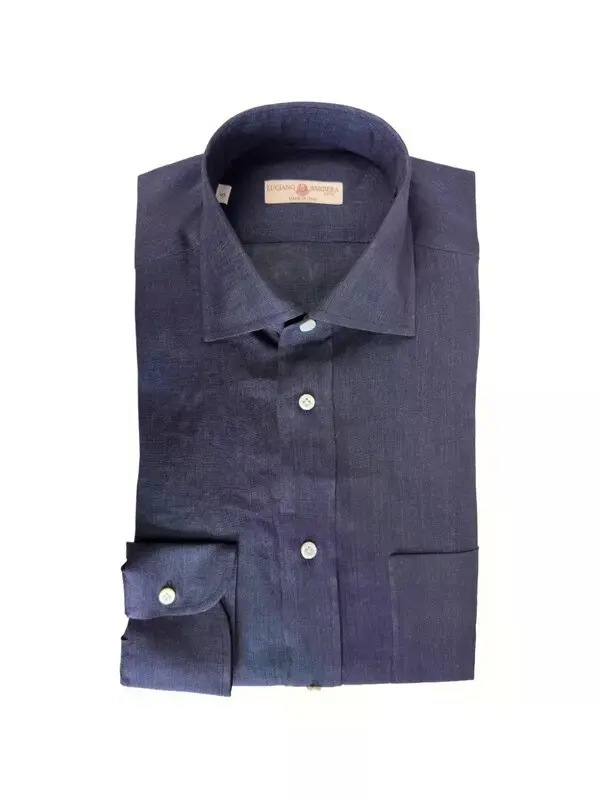 Luciano Barbera Linen Long-sleeve Shirt