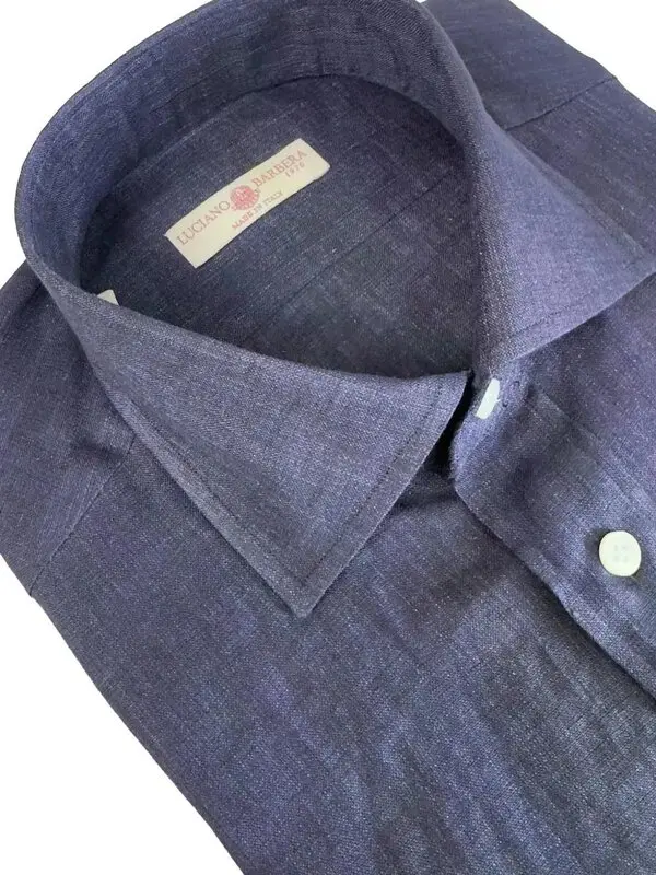 Luciano Barbera Linen Long-sleeve Shirt