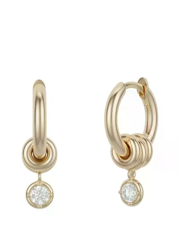 SPINELLI KILCOLLIN Zahra Diamond Hoop Earrings - Gold