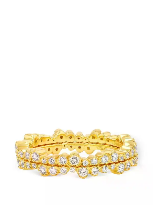 SUZANNE KALAN 18k Yellow Ivy Diamond Eternity Ring - Gold