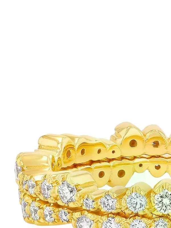 SUZANNE KALAN 18k Yellow Ivy Diamond Eternity Ring