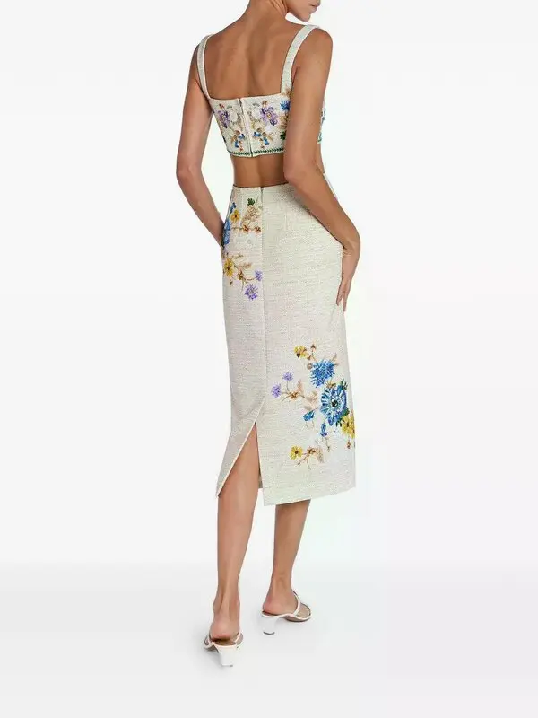 MARY KATRANTZOU Vargas Fruit-embroidered Midi Skirt